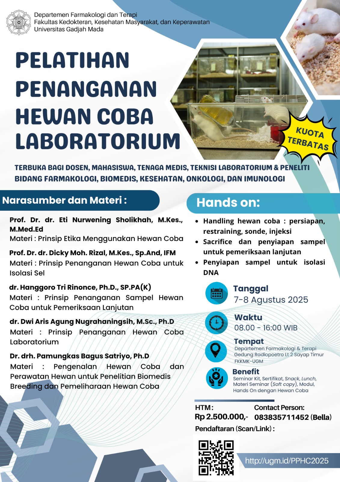 Pelatihan Penanganan Hewan Coba Laboratorium – Farmakologi FK
